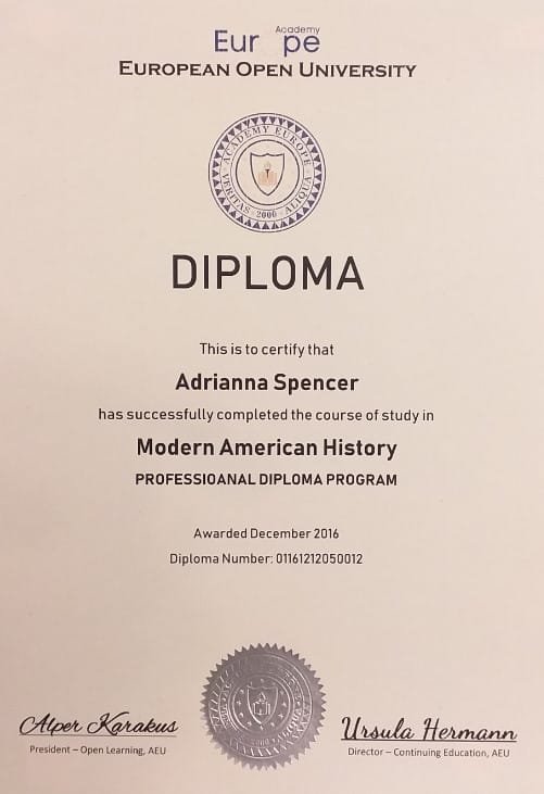 Diploma & Certificate Samples - Academy Europe | European Open University